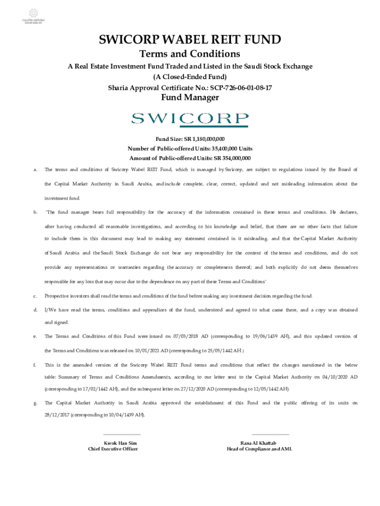 Fillable Online Swicorp Wabel REIT's board approves name change to ...