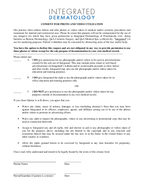 Fillable Online Patient Photograph and Video Release Form I understand ...