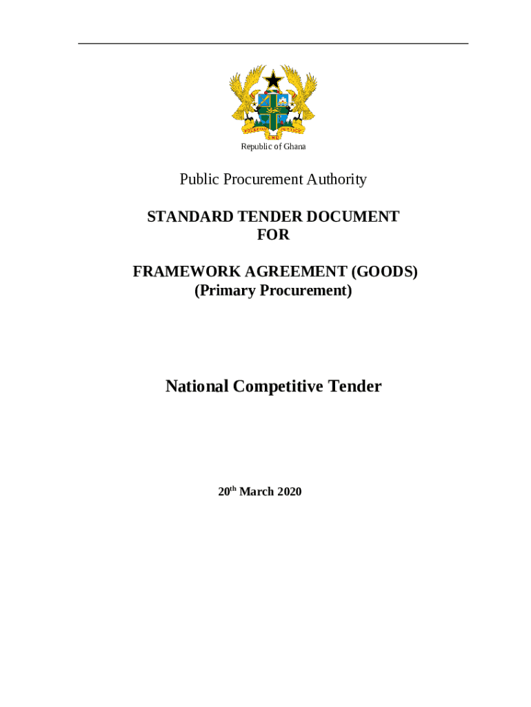 Framework-Agreement-Standard-Tender-Document-for- ... Doc Template ...