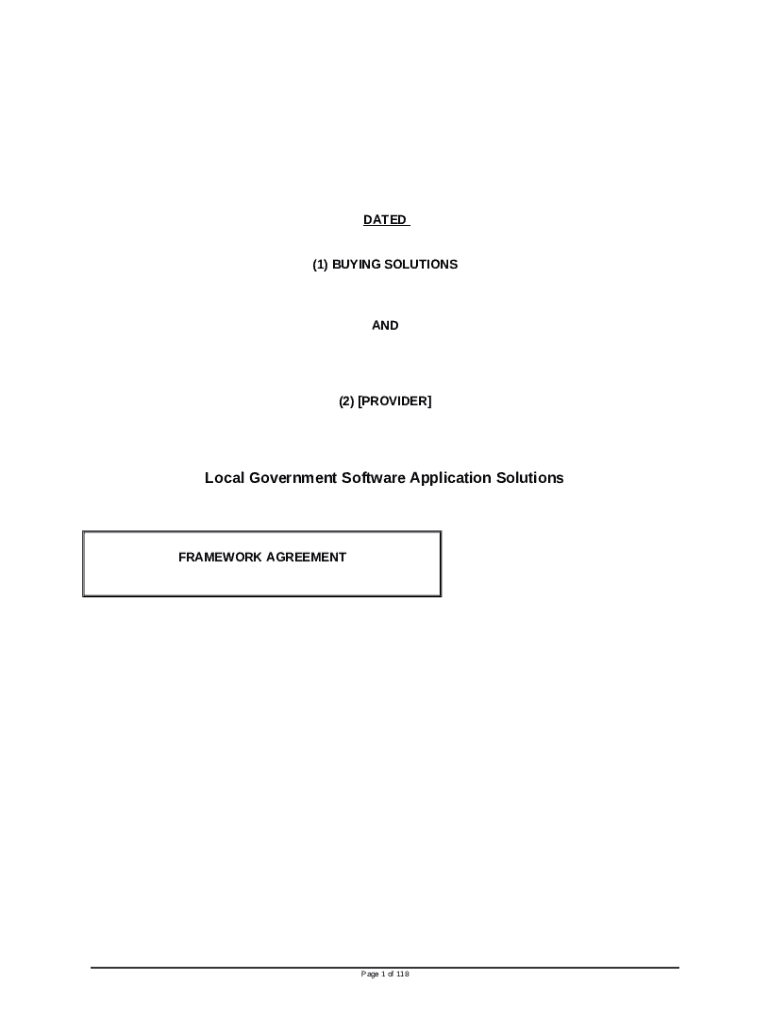 G-Cloud 12 Framework Agreement Doc Template | pdfFiller