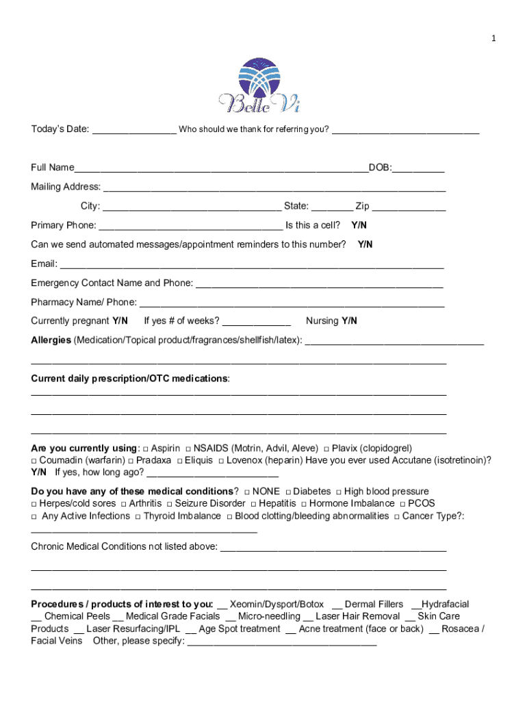 Fillable Online Patient Registration Form Todays Date: Fax Email Print - pdfFiller