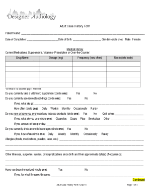 Fillable Online 3.2.2 Intake & History Form (to be completed by client ...