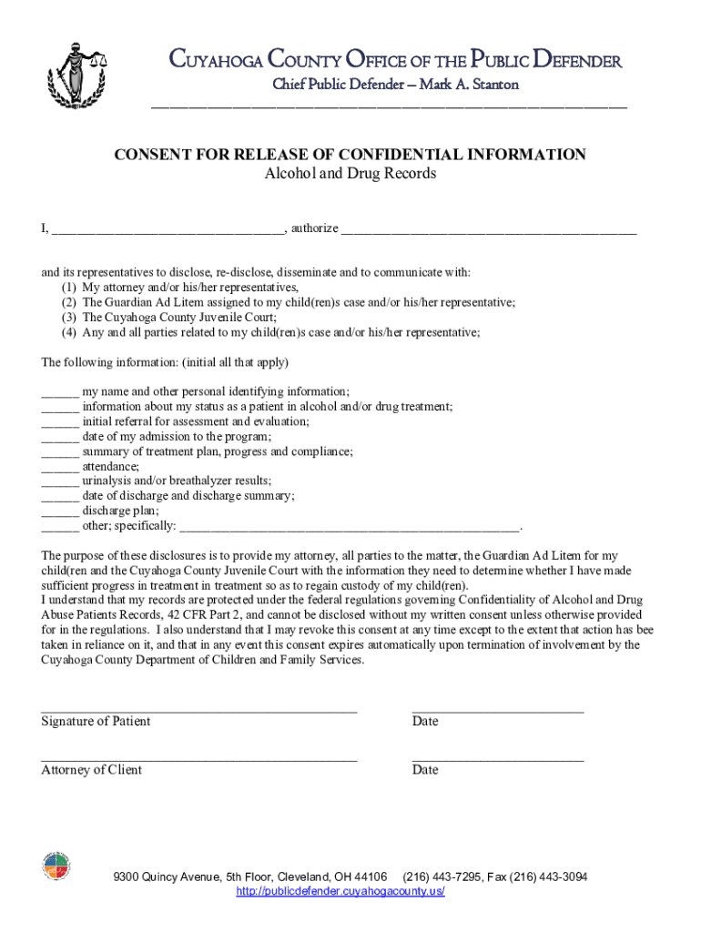 Fillable Online publicdefender cuyahogacounty Mark A. Stanton Cuyahoga ...