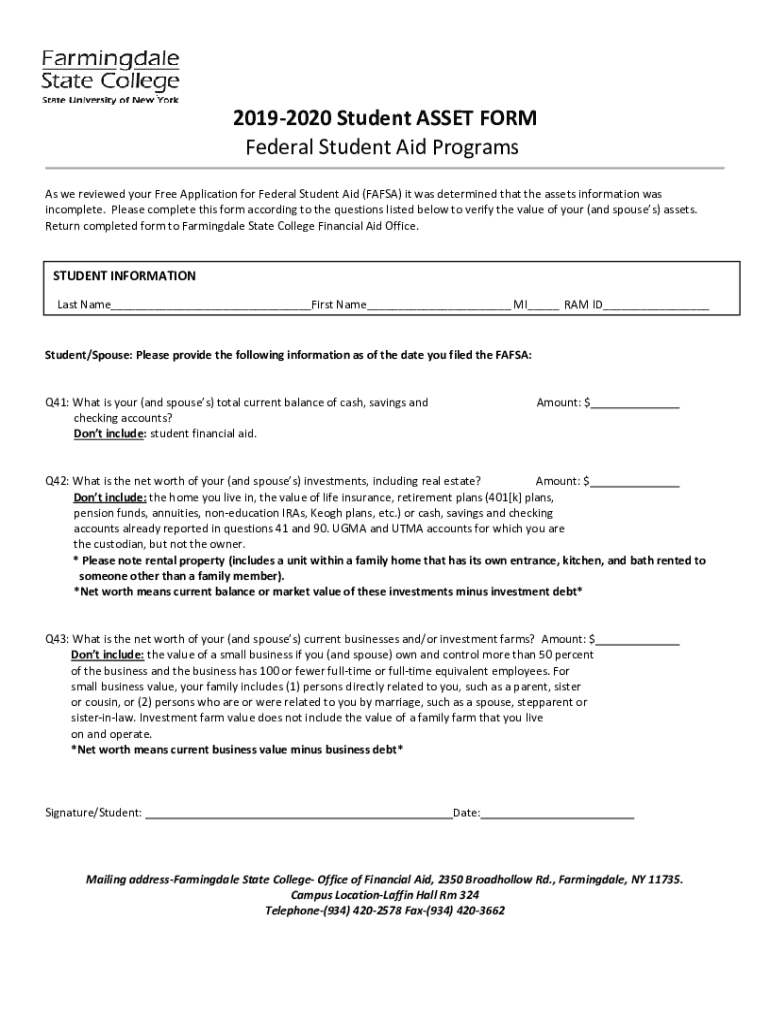 Fillable Online Student Charges and Fees and Financial Assistance Fax Email Print - pdfFiller