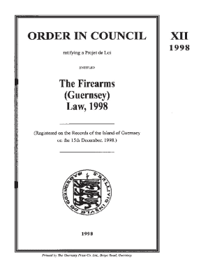 Fillable Online ORDER IN COUNCIL Fax Email Print - pdfFiller