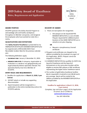 Fillable Online Recognition of Safety Achievement ProgramNECA Fax Email ...