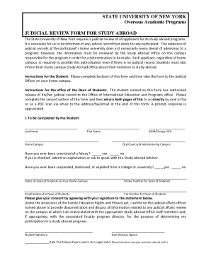 Fillable Online judicial review form for study abroad Fax Email Print ...