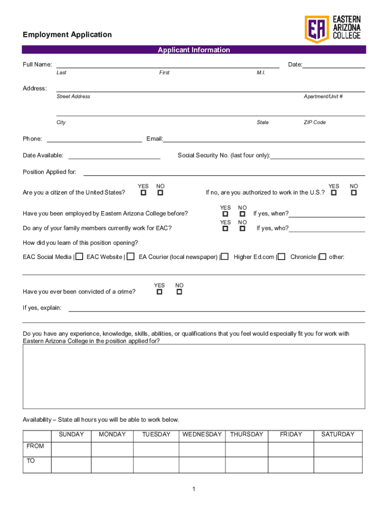 Fillable Online Fillable Online Employment application - Pierce Street Fax Email Print - pdfFiller