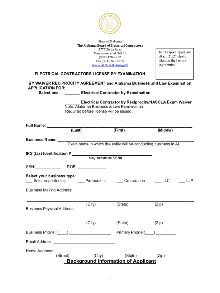 Fillable Online aecb alabama EC-App. 11223.doc Fax Email Print - pdfFiller