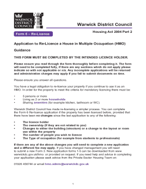 Fillable Online Download: HMO Application Form 6 - Re-licence Application Fax Email Print ...