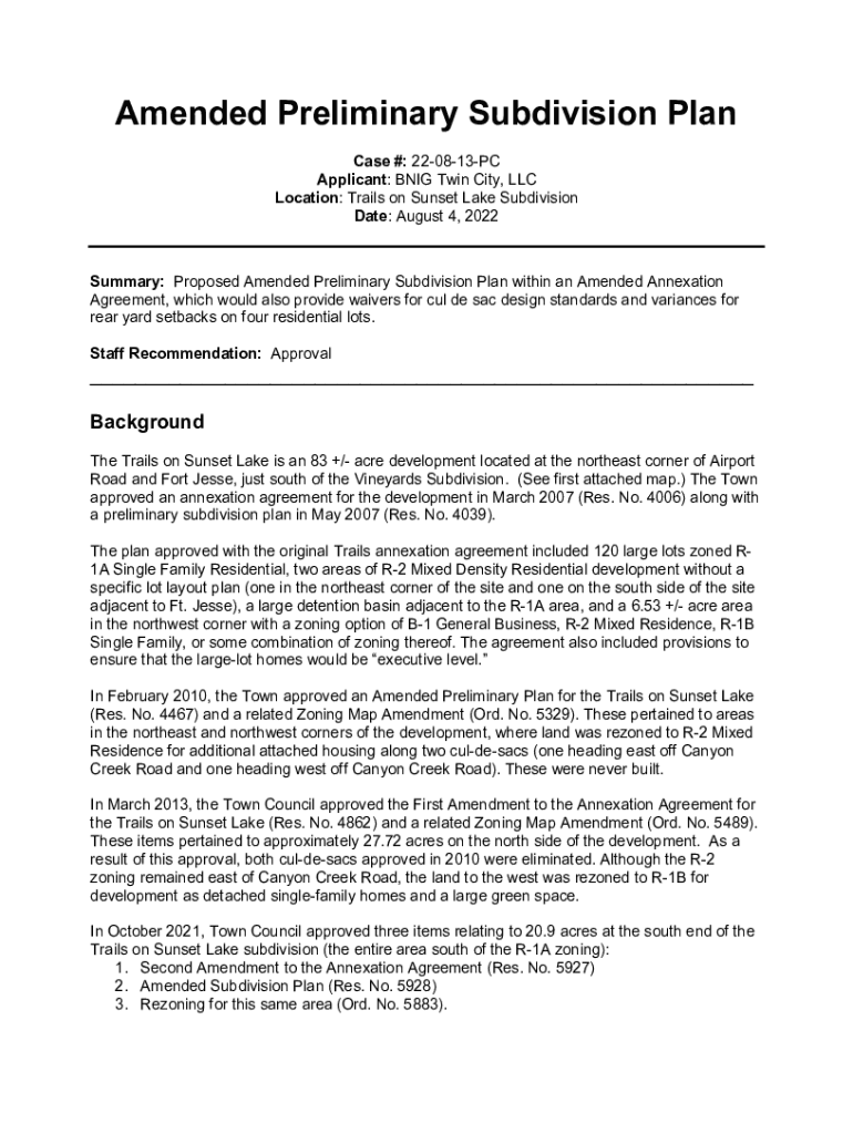 Fillable Online 16. Amended Preliminary and Final Site Plan Approval ...