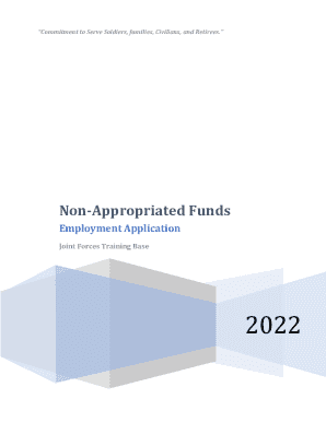 Fillable Online Non-Appropriated Funds. Employment Application Fax ...