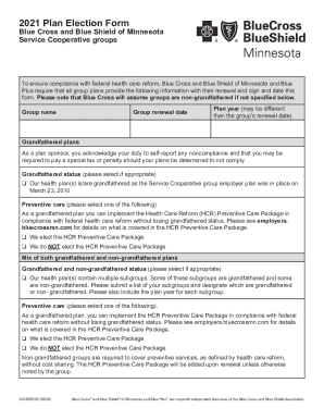Fillable Online Blue Cross and Blue Shield of Minnesota, Inc. Fax Email ...