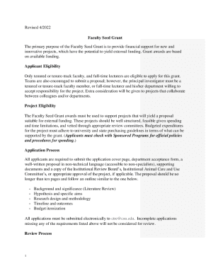 Fillable Online Seed Grant Application Guidelines Fax Email Print ...