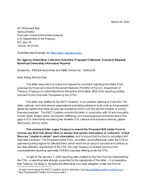 Fillable Online FACT Coalition Comment - BOI Intake Form - Final 3.20. ...