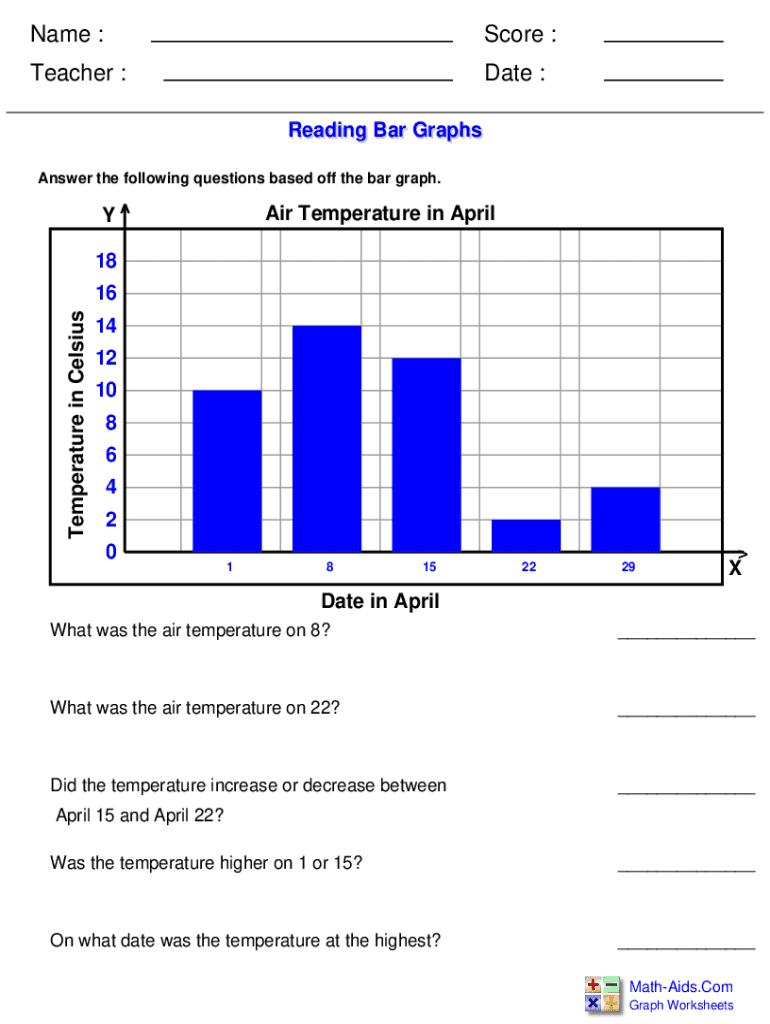 Fillable Online Reading Bar Graphs Worksheet Fax Email Print - pdfFiller