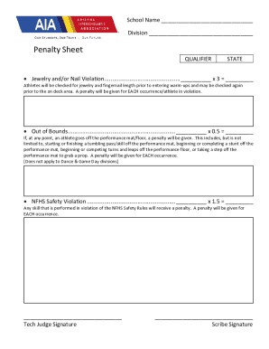 Fillable Online Penalty Sheet Fax Email Print - pdfFiller