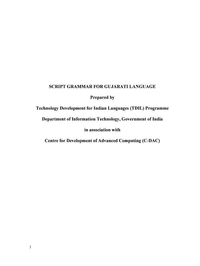 Fillable Online SCRIPT GRAMMAR FOR GUJARATI LANGUAGE Fax Email Print ...