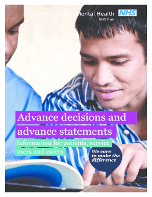 Fillable Online Advance decisions and Fax Email Print - pdfFiller