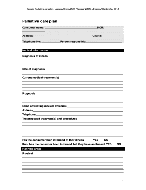 Fillable Online mob mhcc org Attachment 1 Palliative care plan - MHCC ...