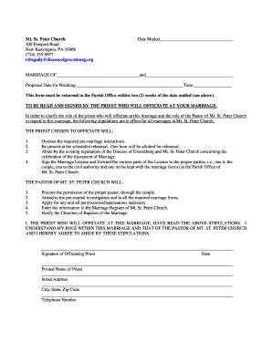 Fillable Online mountsaintpeter Visiting clergy permission form Fax ...