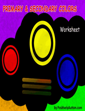 Fillable Online Primary and Secondary Colors Worksheet - Fax Email ...