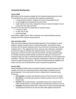 Fillable Online Compulsive Buying Scales Fax Email Print - pdfFiller