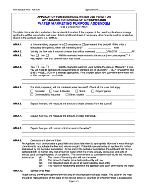 Fillable Online dnrc mt Form 600606-WMA R06-2014 Fax Email Print ...
