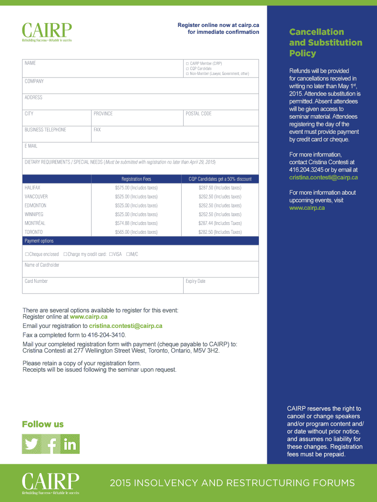 Fillable Online CAIRP Forums Brochure 012 pdf Fax Email Print - pdfFiller