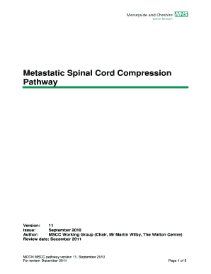 Fillable Online mccn nhs Metastatic Spinal Cord Compression Pathway ...