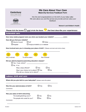 Fillable Online We Care About Your Care feedback form Fax Email Print ...