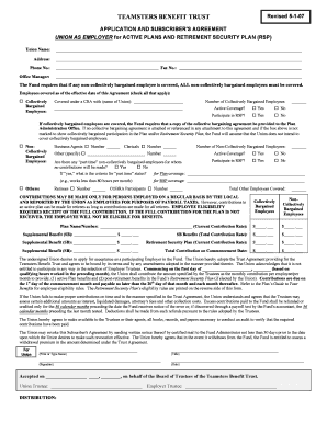 Fillable Online tbtfund SA - Union as Employer- 5-3-13 - Teamsters ...