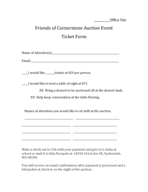 20+ Free Editable Event Ticket Templates in MS Word [DOC] | pdfFiller