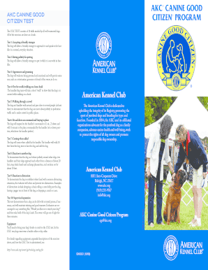 Fillable Online spcaallegany AKC CANINE GOOD AKC CANINE GOOD CITIZEN ...