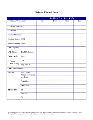 Fillable Online diabetesinitiative Diabetes Clinical Form ...