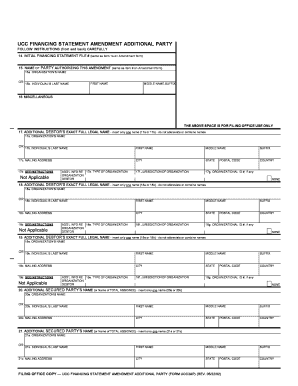 Fillable Online dos ny UCC Financing Statement Amendment Additional Party (Form ... Fax Email ...