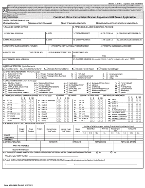 Fillable Online fmcsa dot Instructions for Completing the Motor Carrier ...