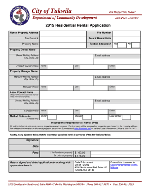 Fillable Online tukwilawa Jim Haggerton, Mayor Fax Email Print - pdfFiller