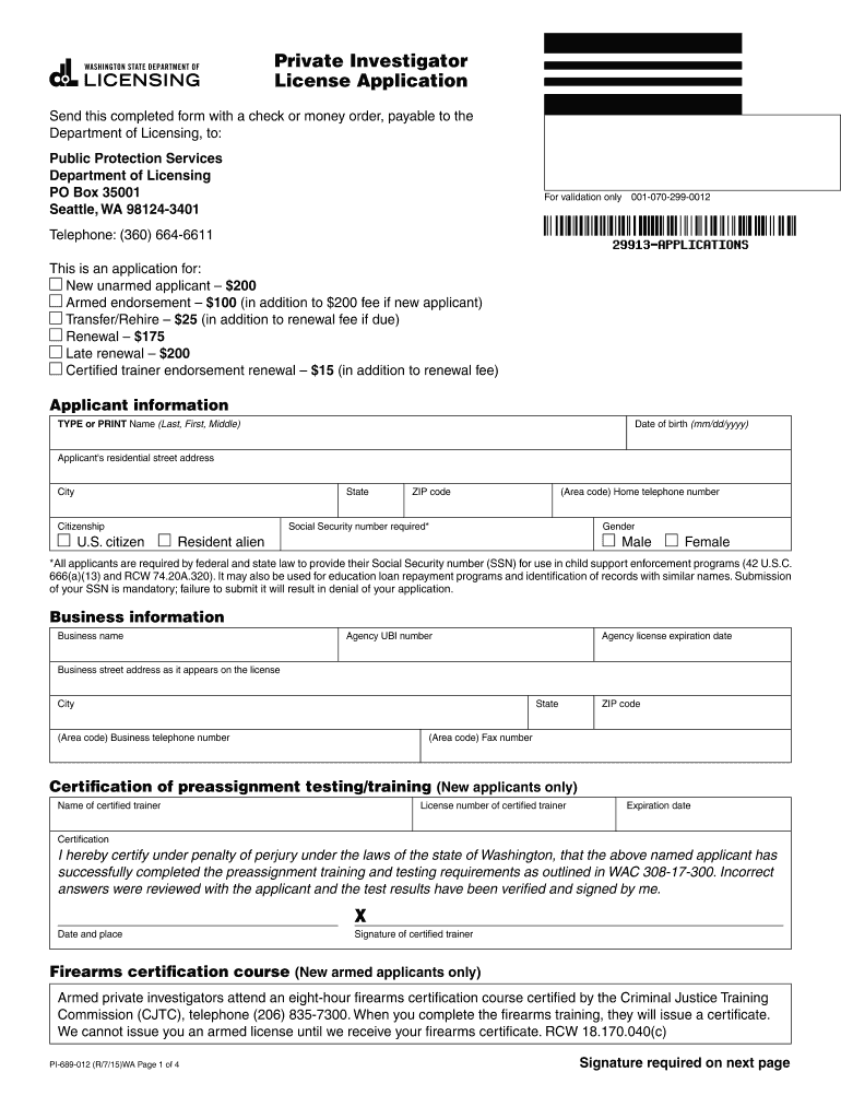 Fillable Online dol wa Send this completed form with a check or money order, payable to the Fax ...