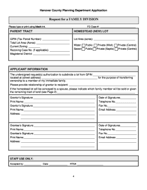 Fillable Online Family Division Homestead Agreement Application Fax ...