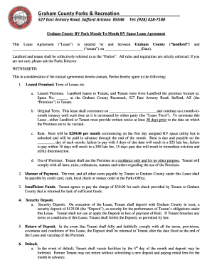 Fillable Online RV Lease Agreement month-monthdocx Fax Email Print ...