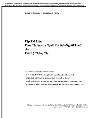 Fillable Online hud Attachment to forms HUD-9887 9887-AVietnamese Fax ...