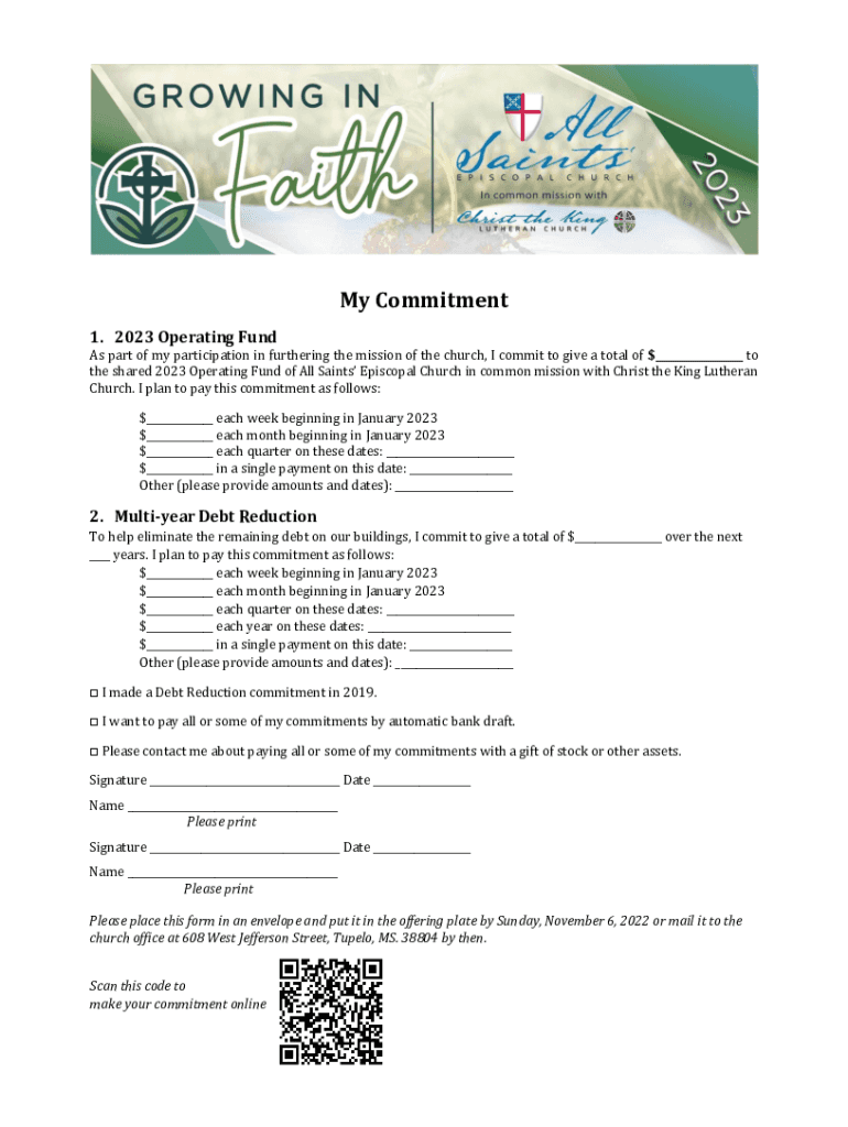 Fillable Online How to enhance your commitment to Church service ...