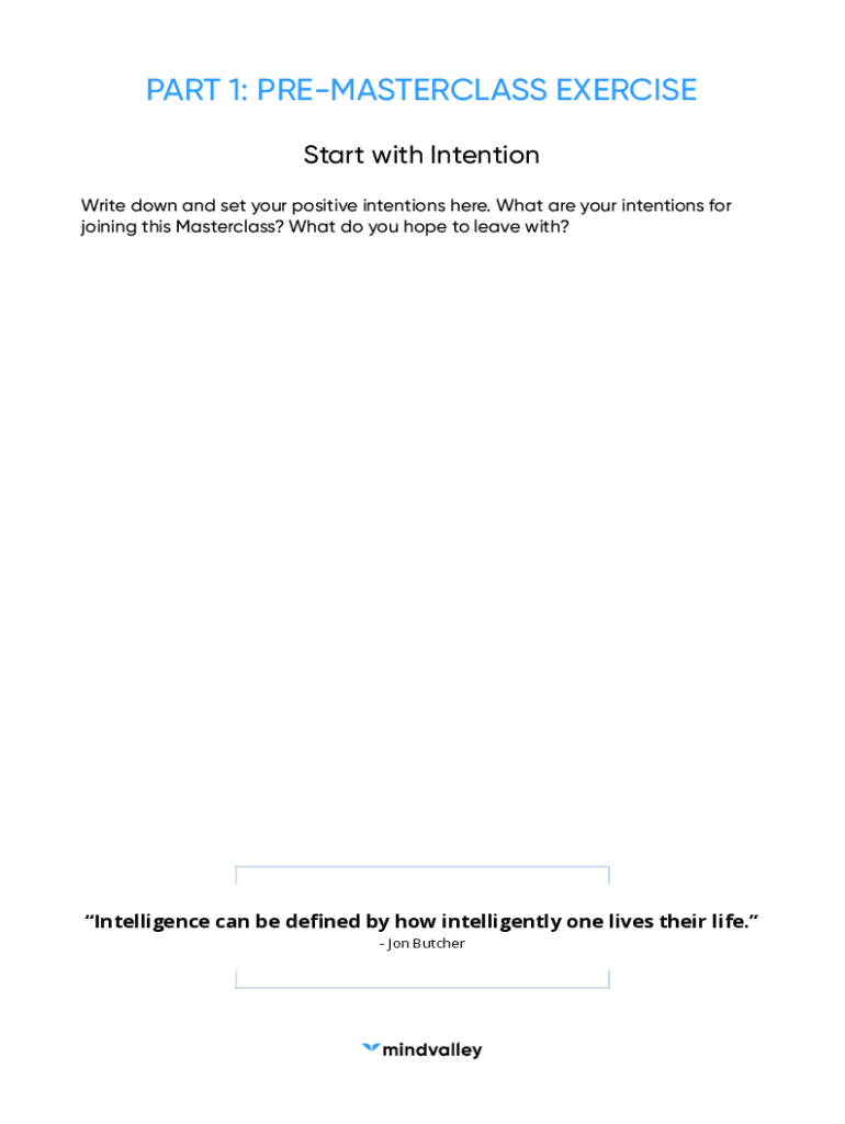 Fillable Online How to Turn your Life into a Living Masterpiece Masterclass Fax Email Print ...