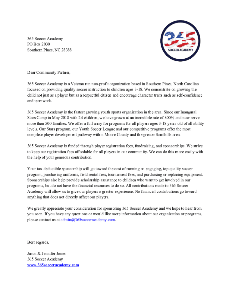 Fillable Online 365 Soccer AcademySearch for Activities, Events and ...