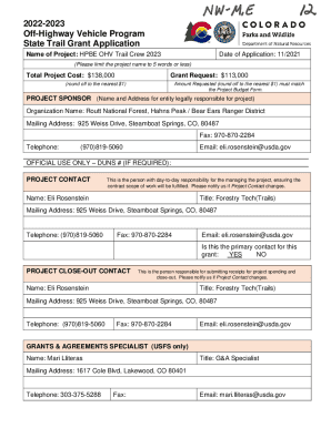 Fillable Online Welcome to the Off-Highway Motor Vehicle Recreation ...