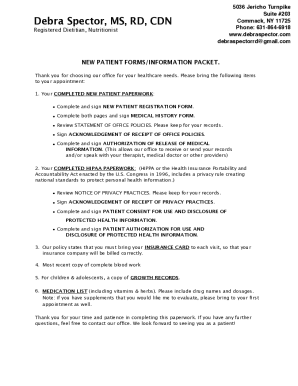 Fillable Online New Patient Forms Packet v5 Fax Email Print - pdfFiller