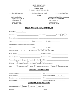 Fillable Online Home - QPC - Patient Forms Fax Email Print - pdfFiller