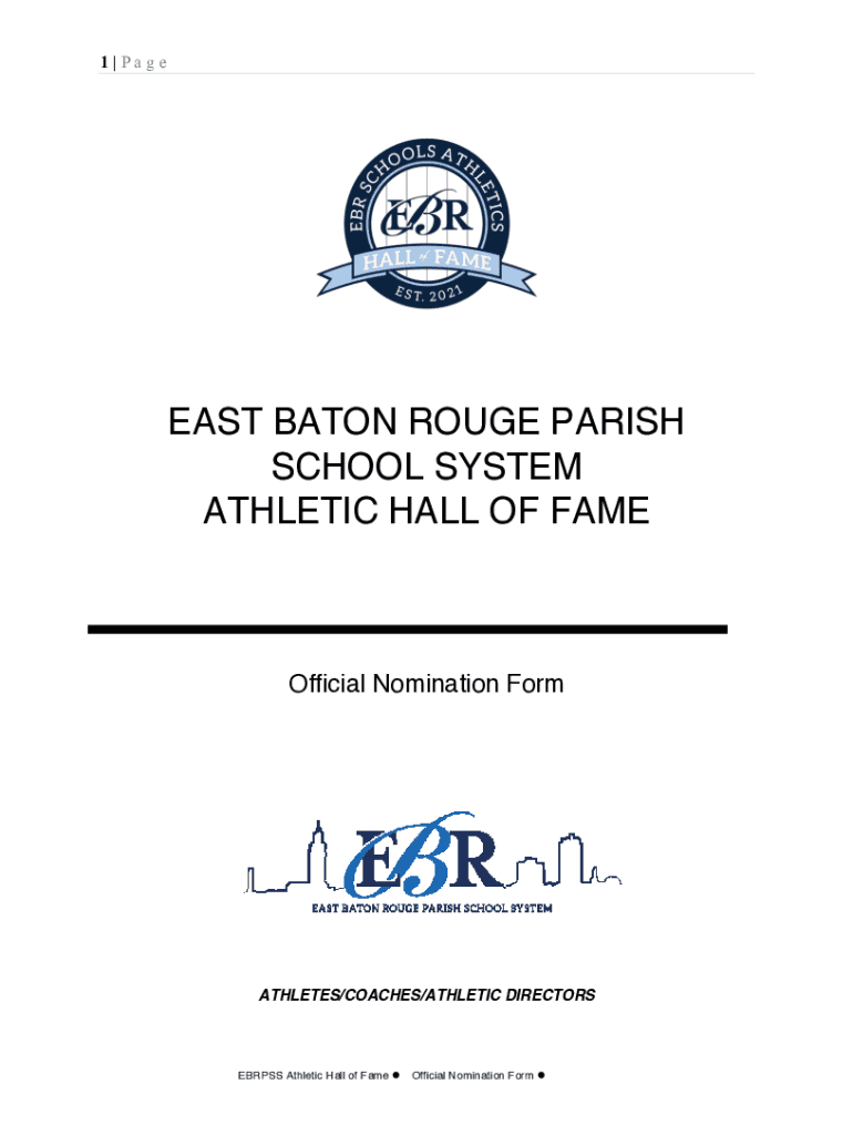 Fillable Online EBRPSS Hall of Fame Application Update Griffin 01-06-22 ...