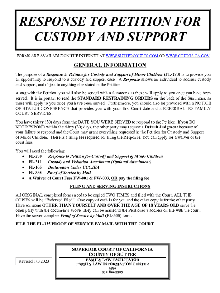 Fillable Online Petition and Summons (forms FL-260 and FL-210) Fax ...